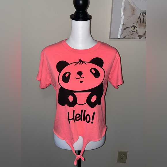 On Fire | Tops | Hello Goodbye Panda Shirt | Poshmark